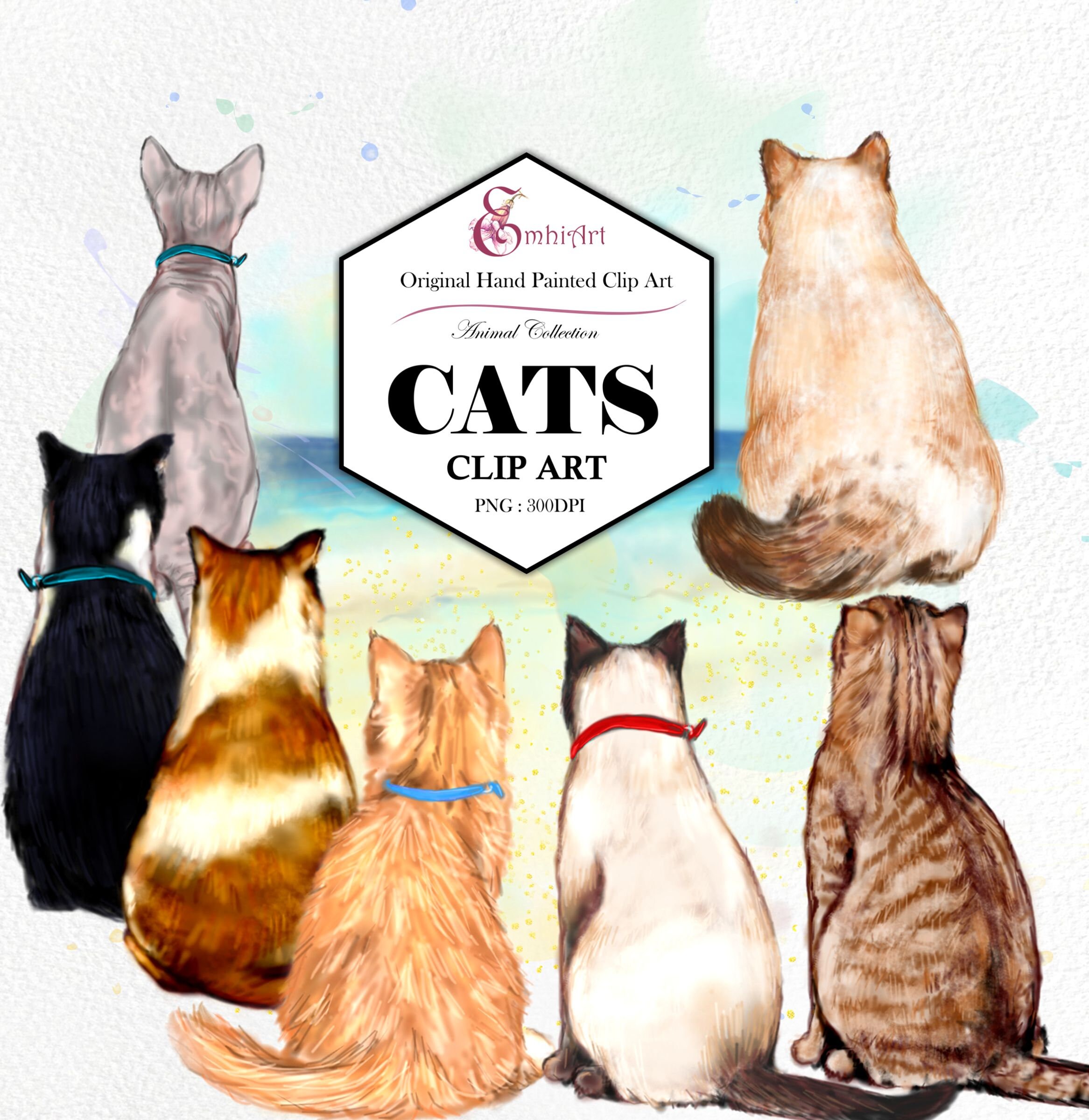 Cat Clipart . Custom Cat Add-on Clip Art Bundle. Different Cat - Etsy ...