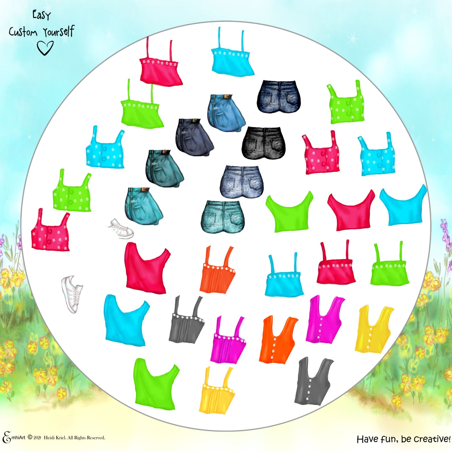 Spring Fun in the Sun Custom Clip Art Pack.best Friend - Etsy