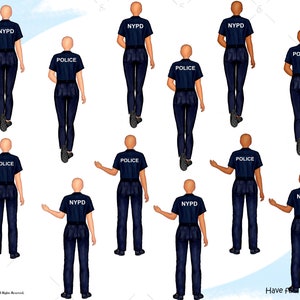 Police Officer NYPD Law Enforcement Custom Clipart Pack. - Etsy