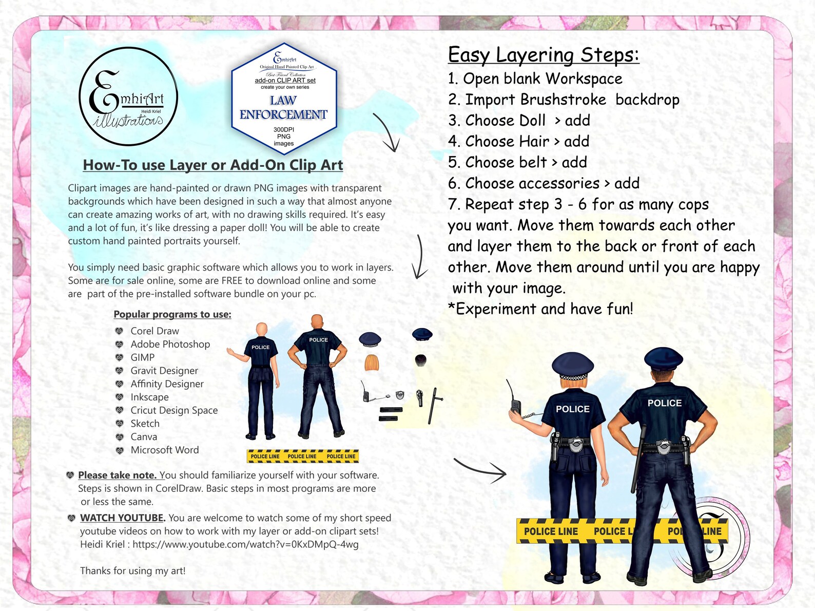 Police Officer NYPD Law Enforcement Custom Clipart Pack. - Etsy