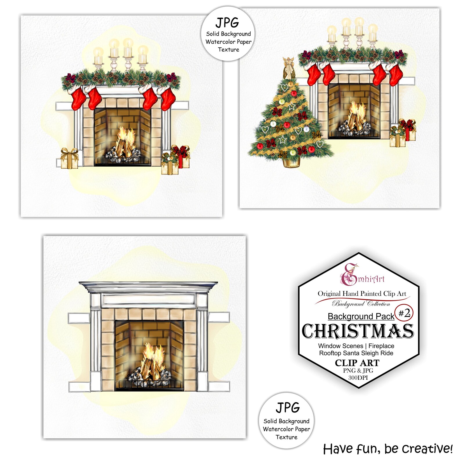 Christmas Season Winter Snow Background Clip Art Set.custom - Etsy