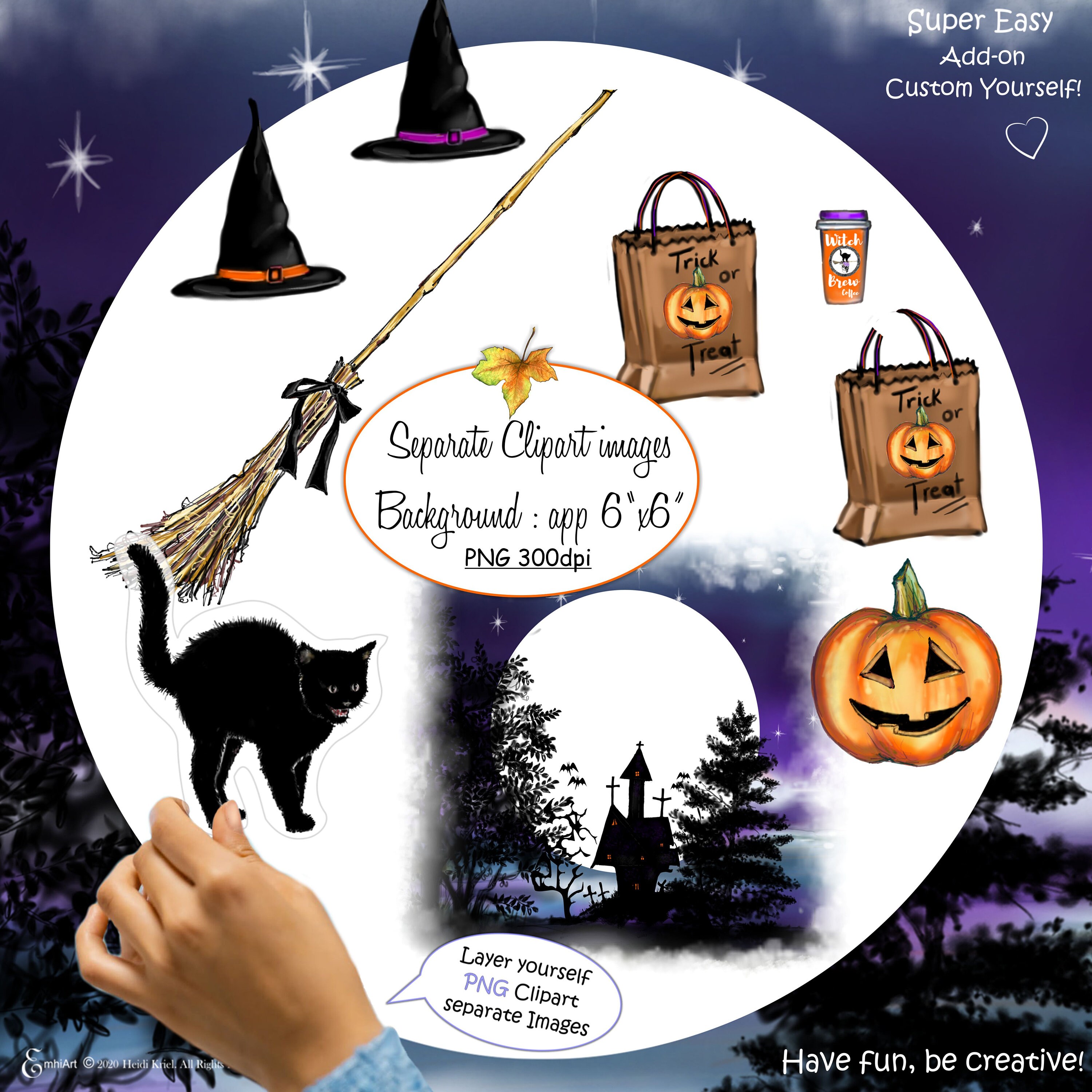Best Friend Halloween Custom Clipart Bundle 2.cute - Etsy