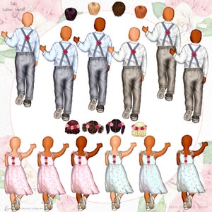 Wedding Clipart JUNE Bride Extension Wedding Clipart Pack.dolls/3 Skin ...