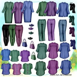 Grandparents Custom Clip Art Pack.hair Add On|fashion Wardrobe ...