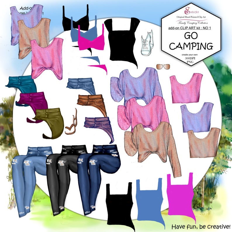 Camping Custom Add-on Clipart Bundle.summer - Etsy Canada