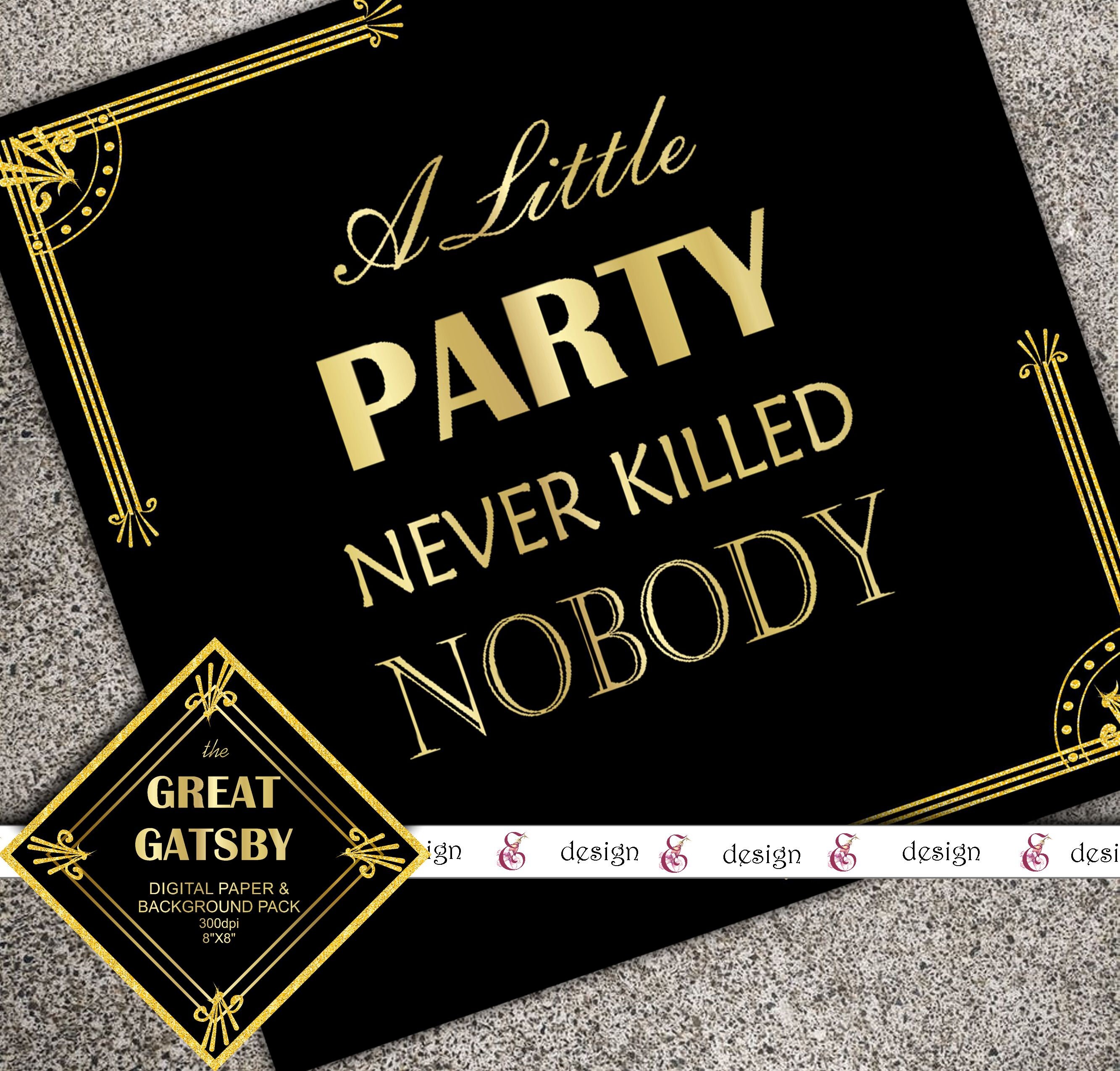 The GREAT Gatsby Digital PAPER BACKGROUND Set of 16 : Instant - Etsy