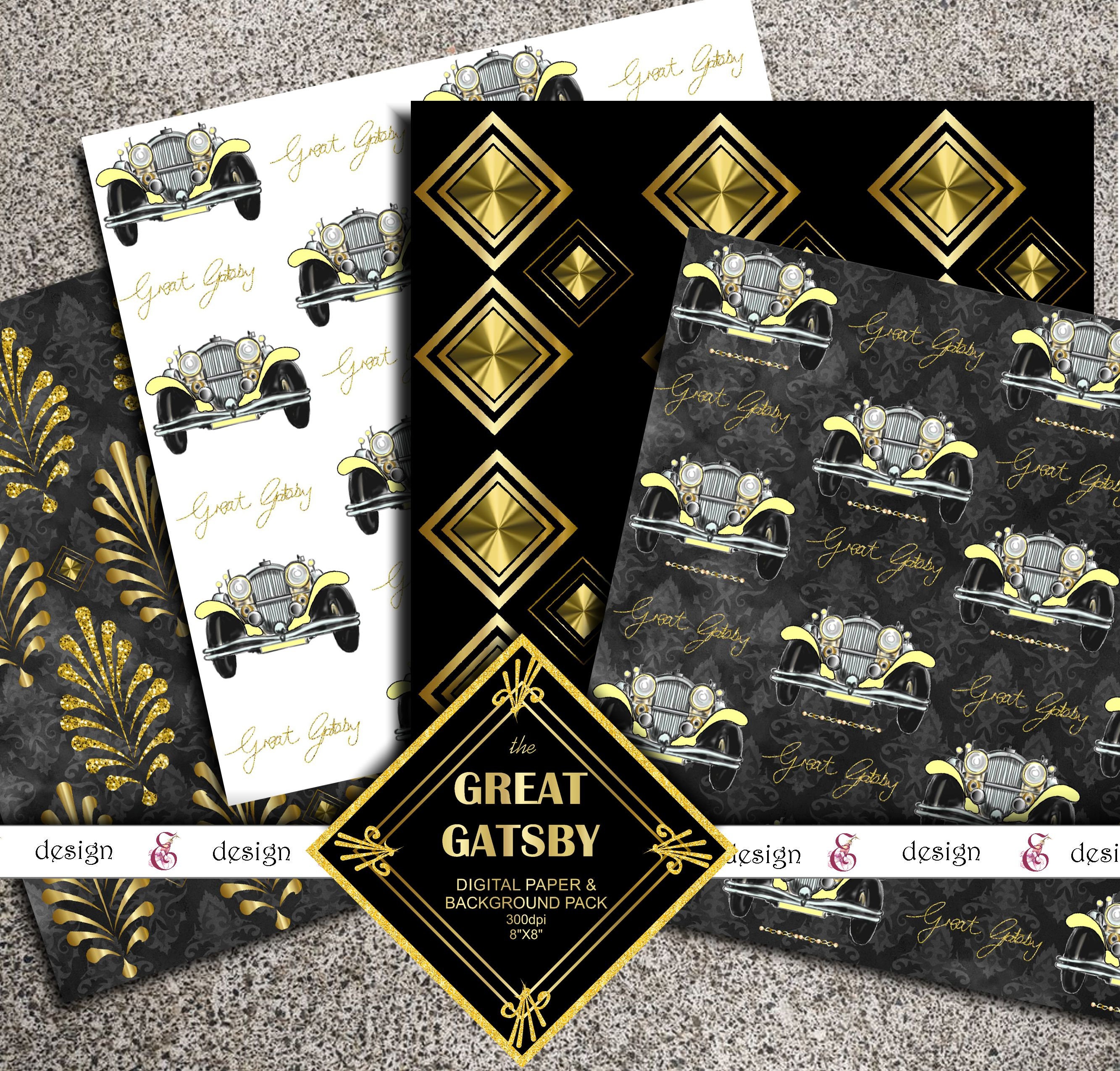 The GREAT Gatsby Digital PAPER BACKGROUND Set of 16 : Instant - Etsy