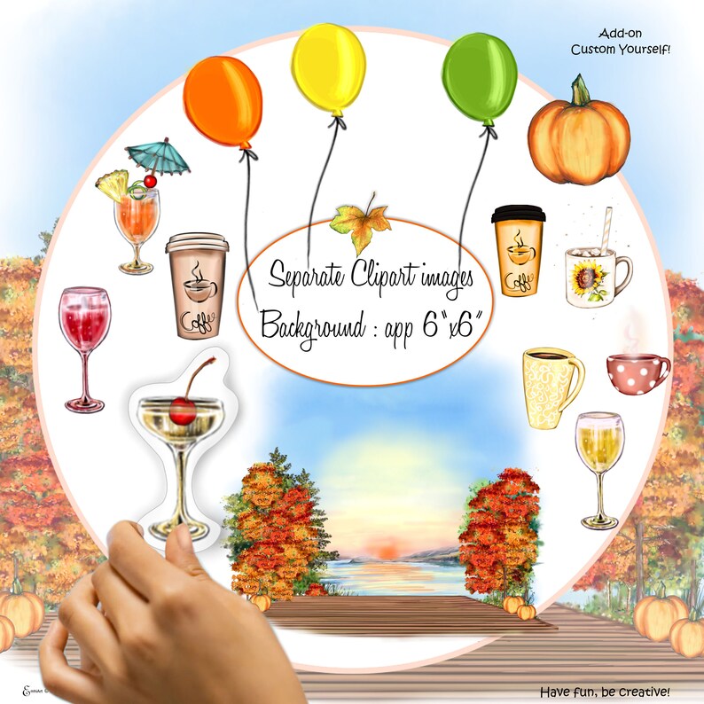 Best Friend Clipart Autumn Fall Custom Add on Bundle.bff - Etsy