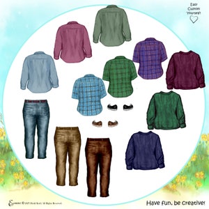 Grandparents Custom Clip Art Pack.hair Add On|fashion Wardrobe ...