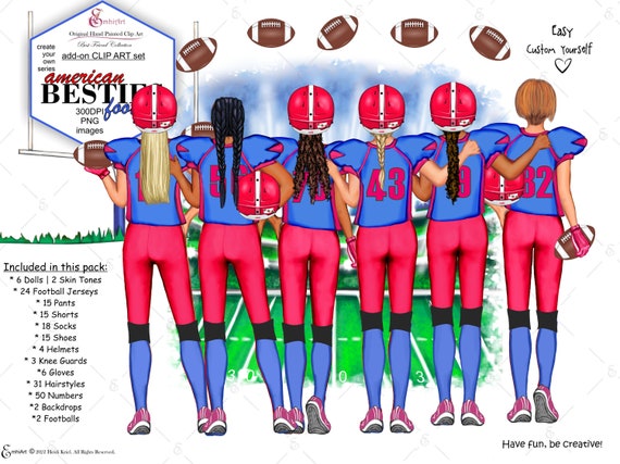Football Number 6 Clipart