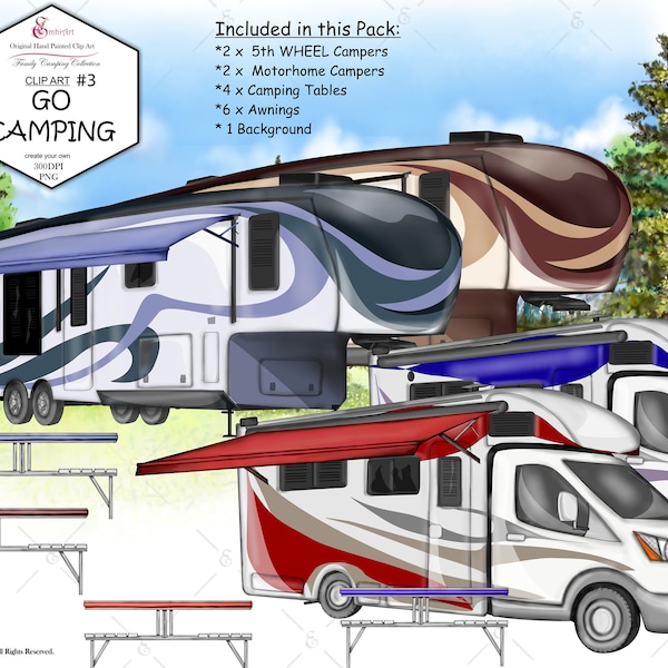 5th Wheel Rv Vector Art - Etsy