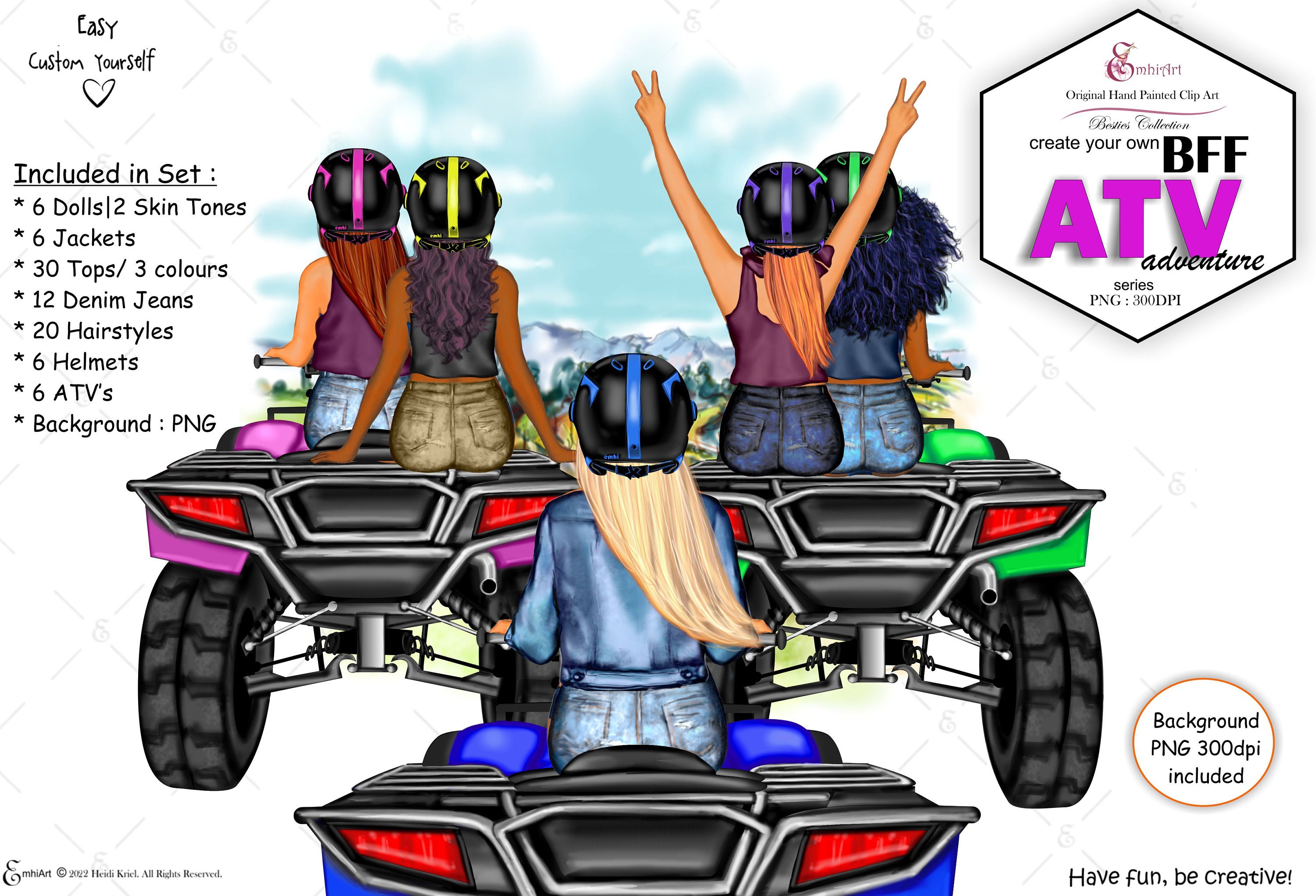 Quad Biking Clipart