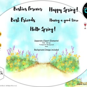 Spring Fun in the Sun Custom Clip Art Pack.best Friend Cliparts ...