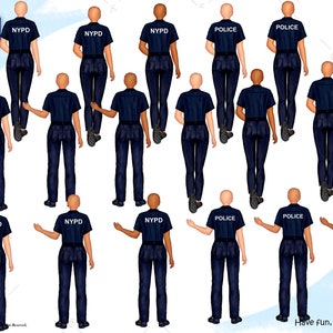 Police Officer, NYPD, Law Enforcement Custom Clipart Pack. Custom Skin ...