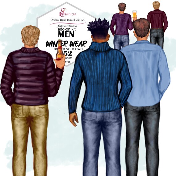 3 Men Clip Art