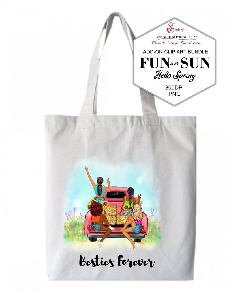 Spring Fun in the Sun Custom Clip Art Pack.best Friend - Etsy