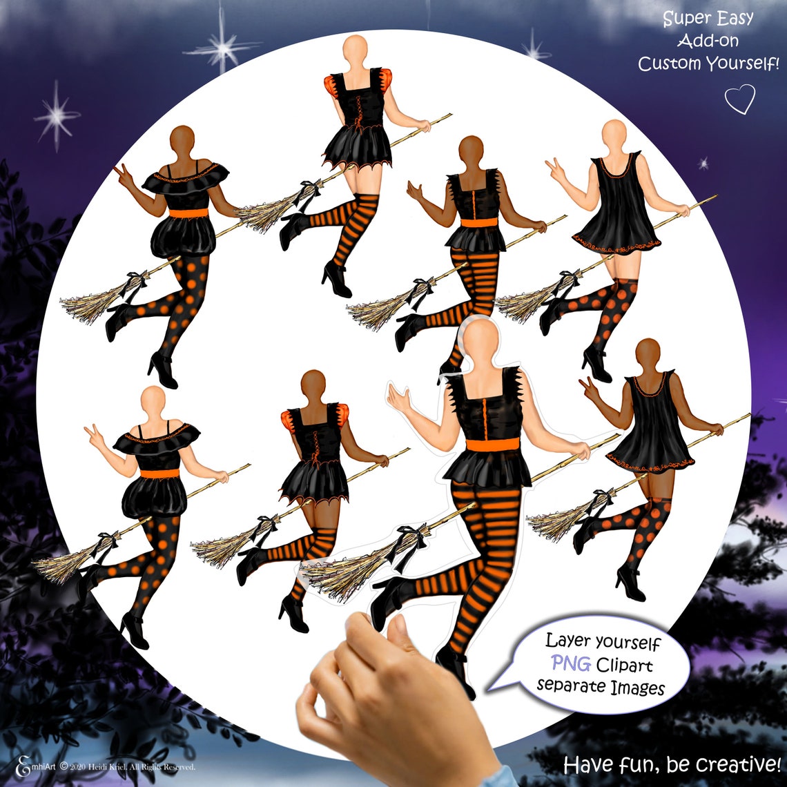 Best Friend Halloween Custom Clipart Bundle 2.cute - Etsy