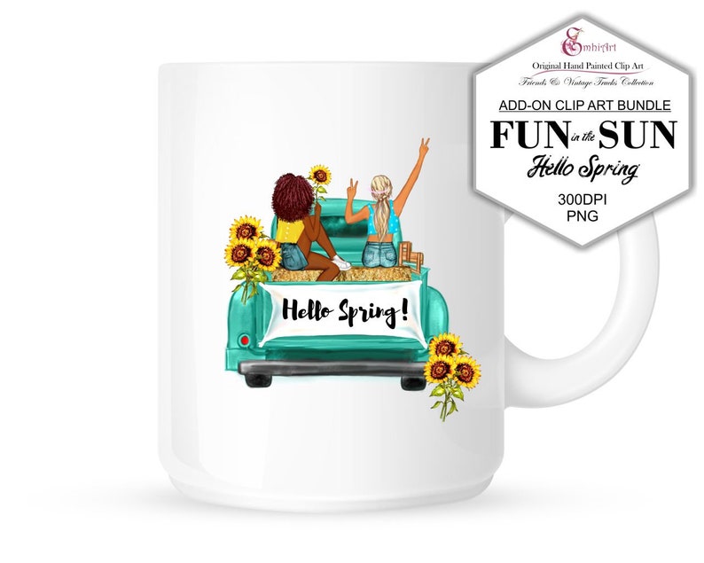 Spring Fun in the Sun Custom Clip Art Pack.best Friend - Etsy