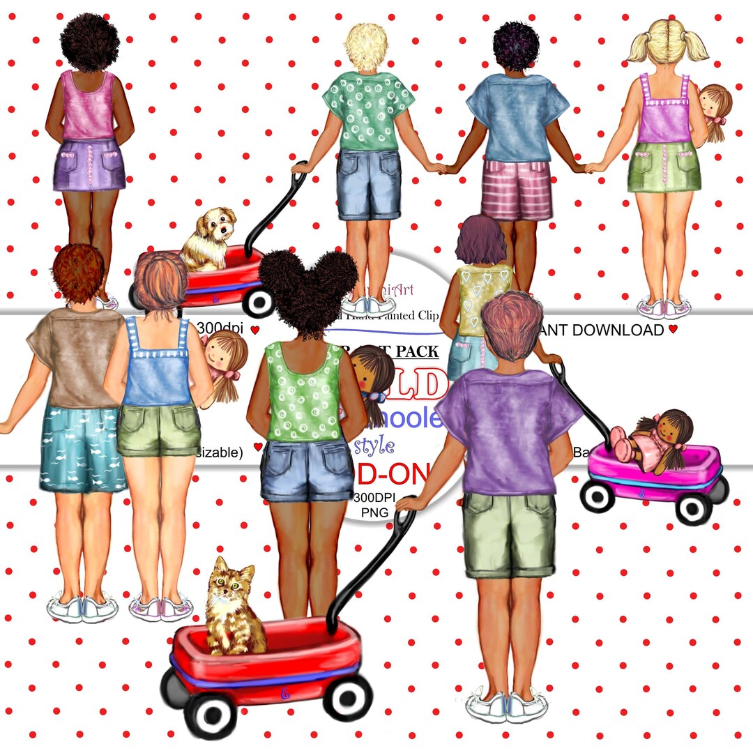 Child PRESCHOOLER Add-on Custom Yourself Clip Art Pack.original Hand ...