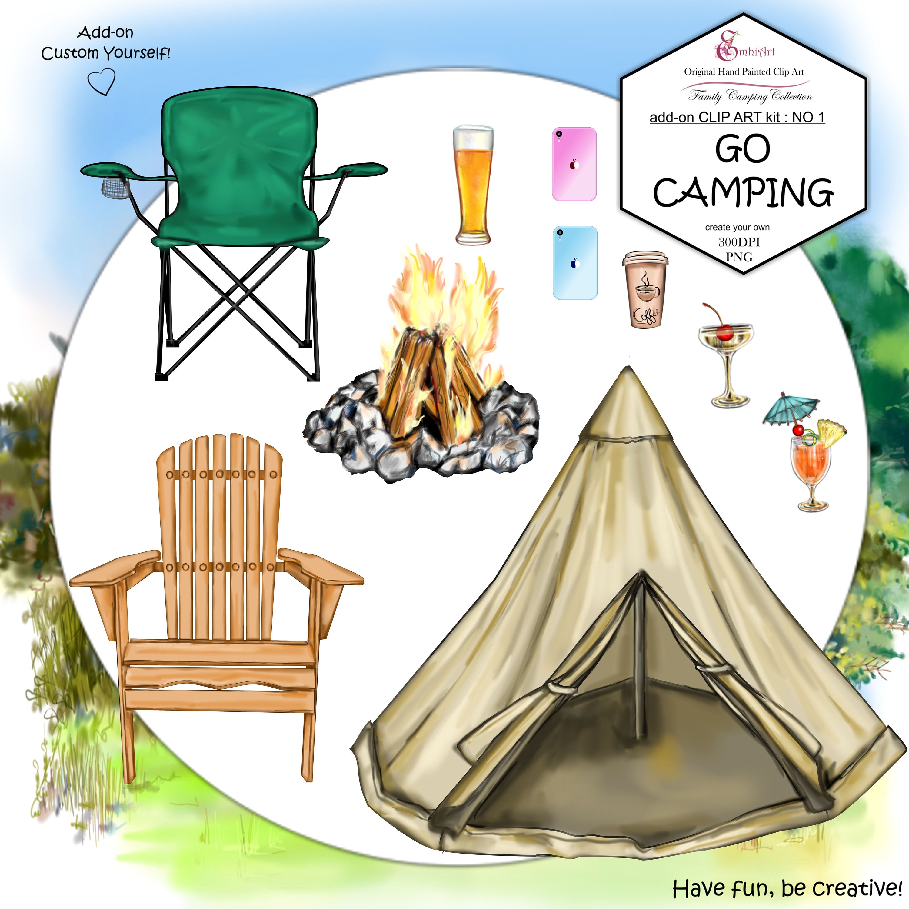 Family Camping Clip Art