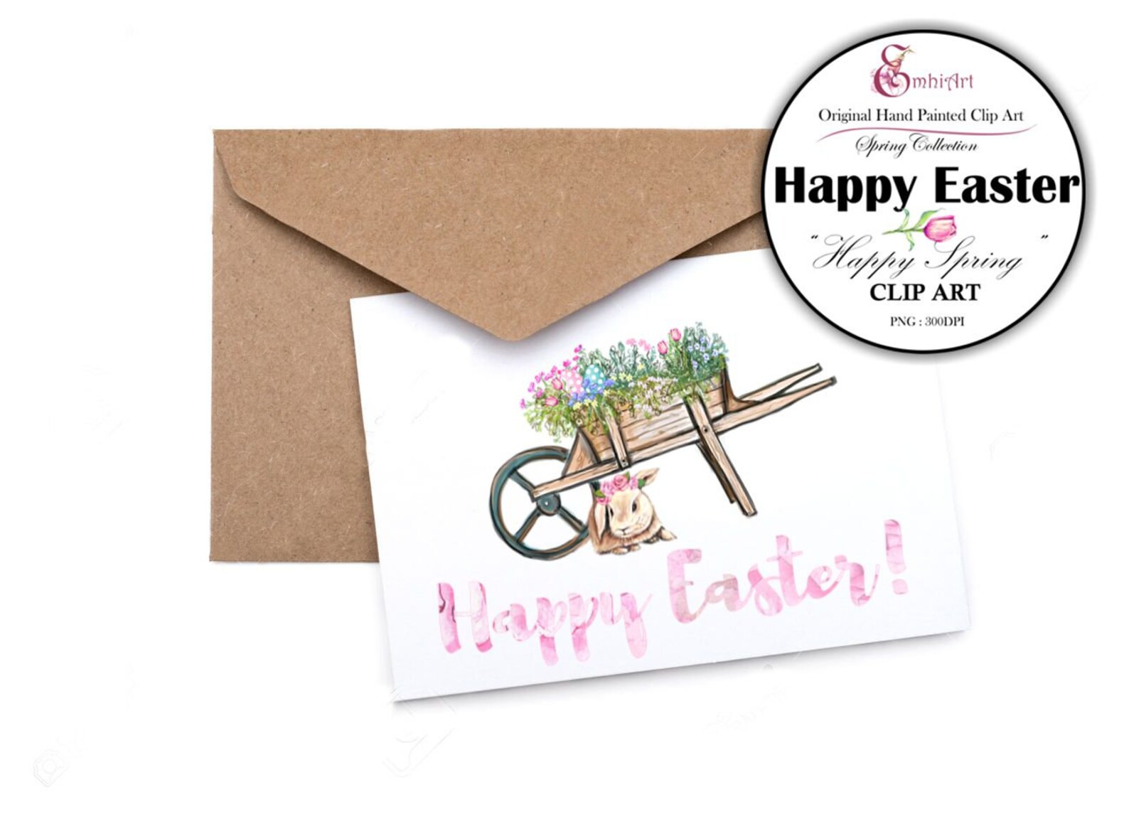 Easter Spring Clip Art Bundle.flowers Easter Eggs Cute - Etsy