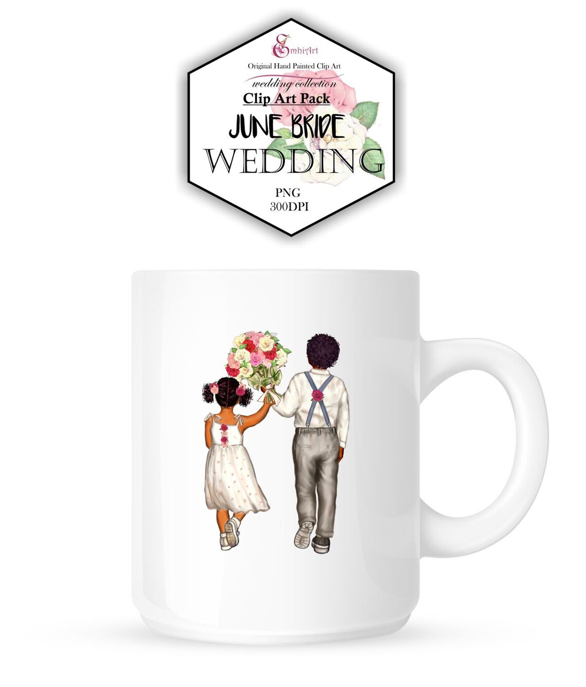 Wedding Bride Custom Clipart pack.June Bride add on | Etsy