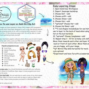 Chibi Best Friend Custom Clipart Bundle.custom Hair and Skin.beach ...