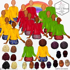 Back to School Custom Clipart Bundle.teacher, Children,school Building ...