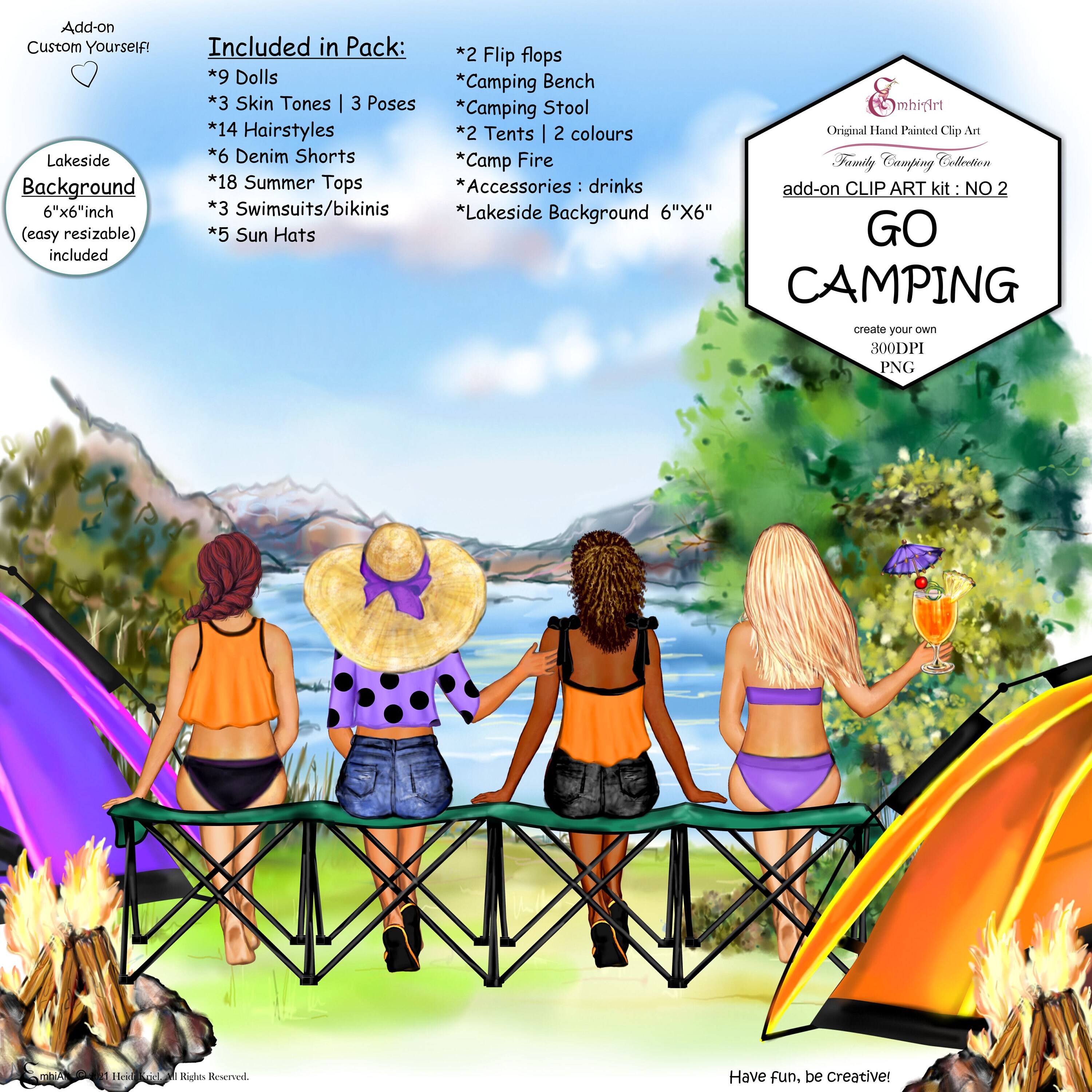 Summer Girls Custom Add-on Clip Art Pack .best - Etsy Canada