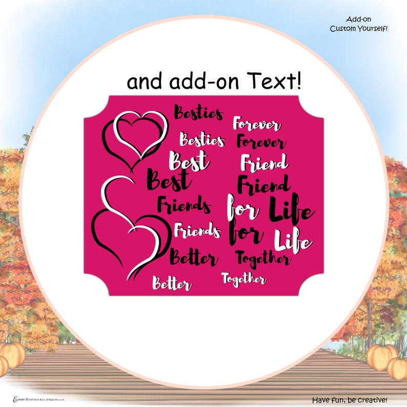 Best Friend Clipart Autumn Fall Custom Add on Bundle.bff - Etsy