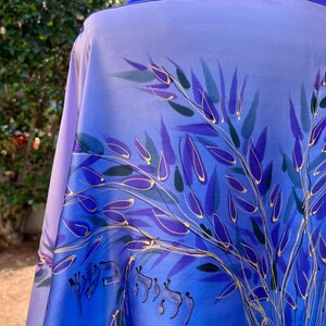 Purple Tree of Life Silk Tallit."you Were Like a Tree Planted on ...