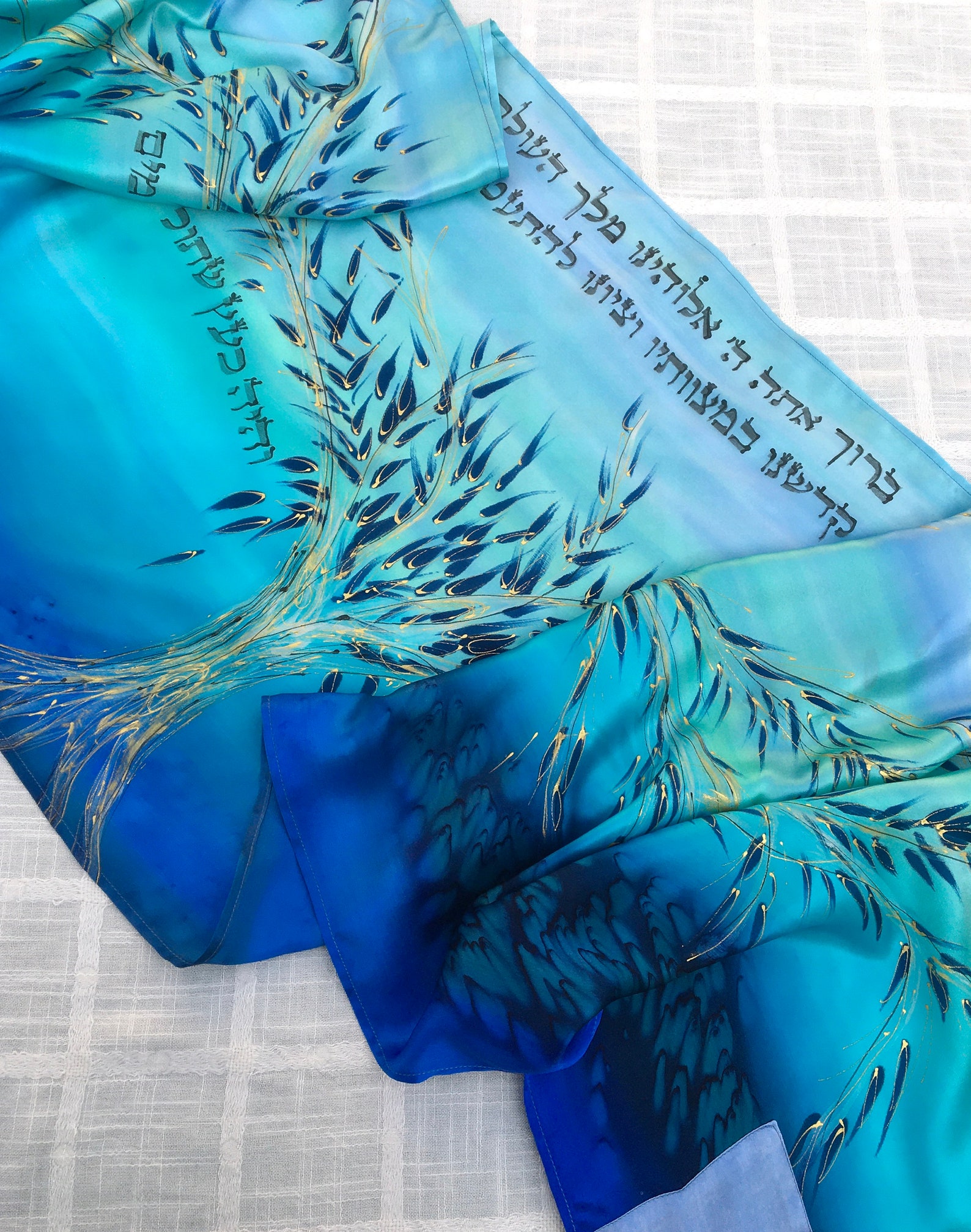 Tree of Life Silk Tallit.you Were Like a Tree Planted on - Etsy