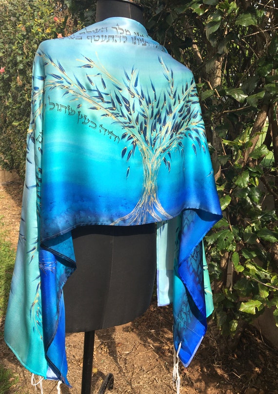 Tree of Life Silk Tallit.you Were Like a Tree Planted on - Etsy
