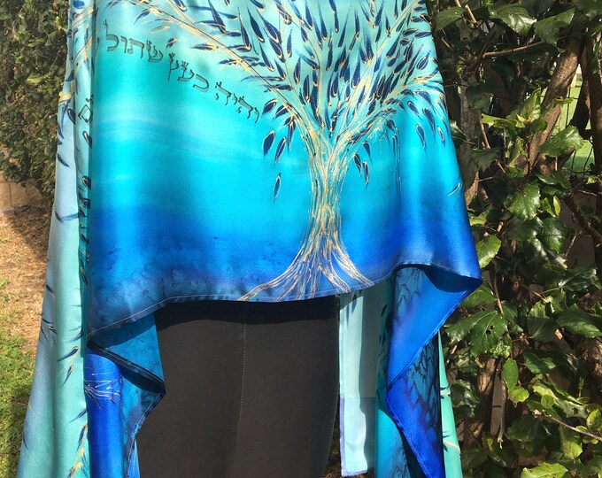 Tree of Life Silk Tallit.you Were Like a Tree Planted on | Etsy