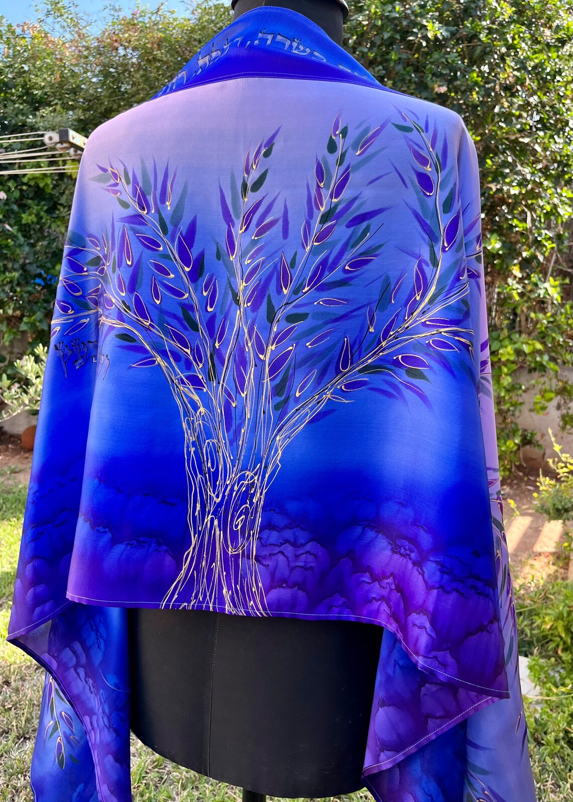 Purple Tree of Life Silk Tallit.you Were Like a Tree - Etsy