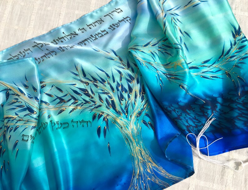 Tree of Life Silk Tallit.you Were Like a Tree Planted on - Etsy