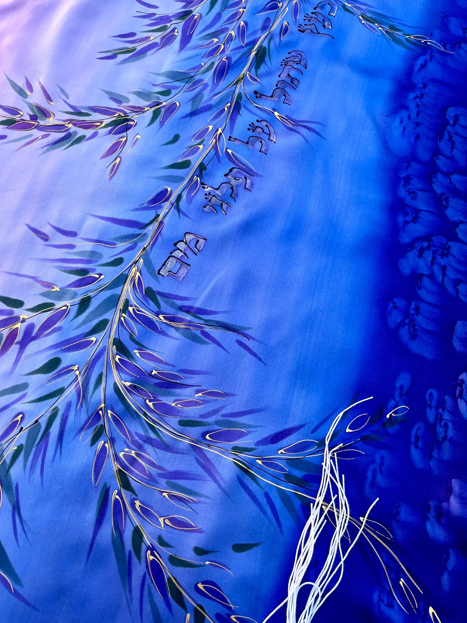 Purple Tree of Life Silk Tallit.you Were Like a Tree - Etsy