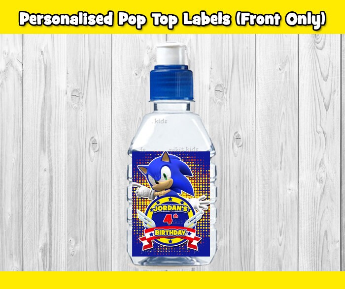 Craft Supplies & Tools Sonic Water Bottle Labels included 6 designs ...