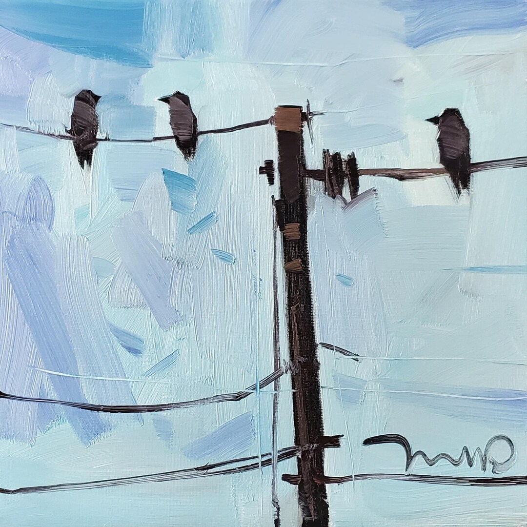 Urban Birds Light Post Art PRINT of Painting by Artist Jose Trujillo ...
