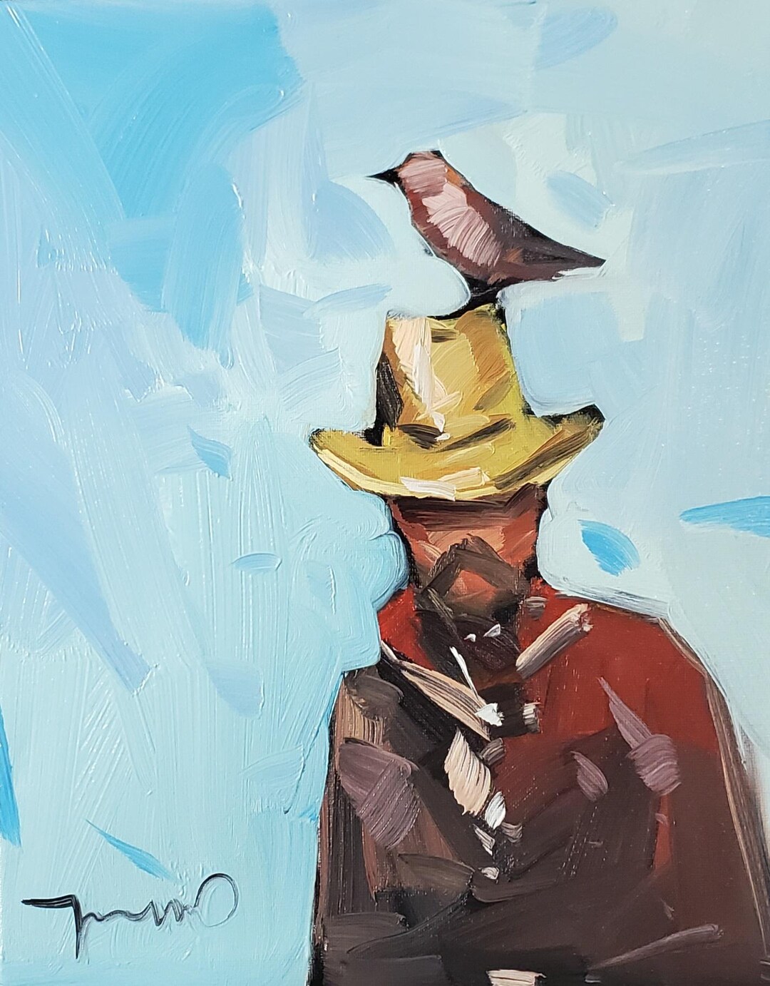 Western Old West Cowboy Expressionist Art PRINT of Artwork by Artist ...