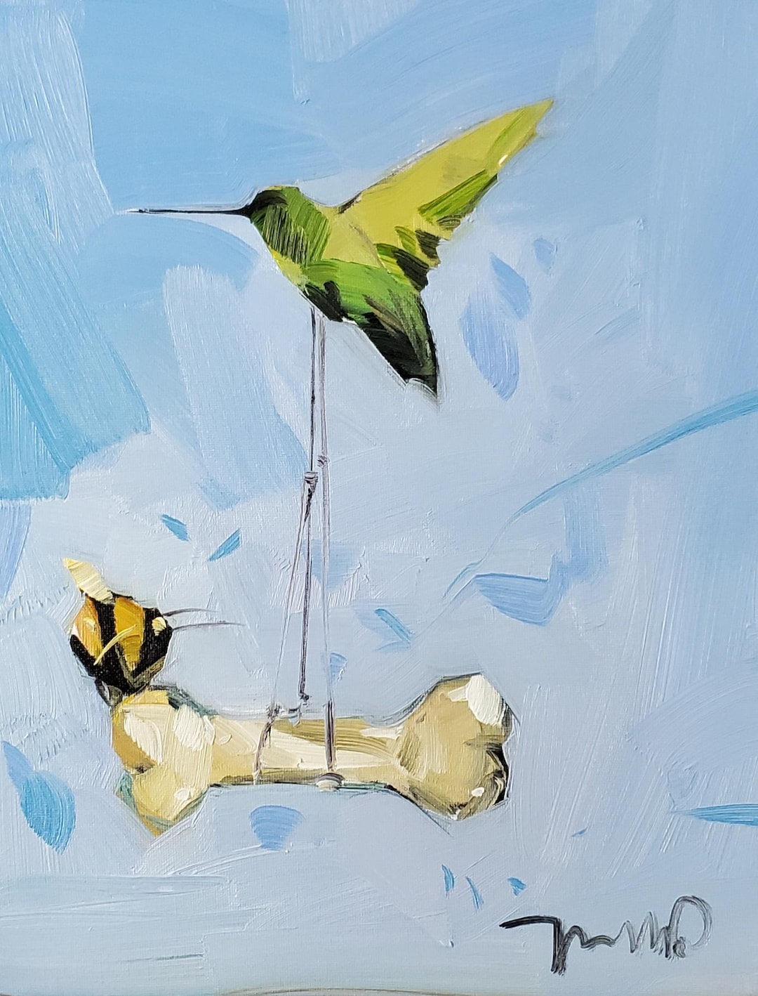 Surrealist Hummingbird Bone Art PRINT by Collectible Artist Jose ...