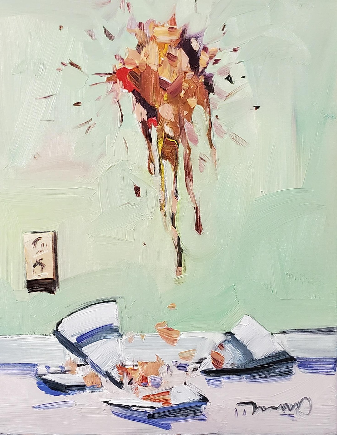 Broken Plate Wall Art PRINT of an Oil Painting Impressionist Artist ...