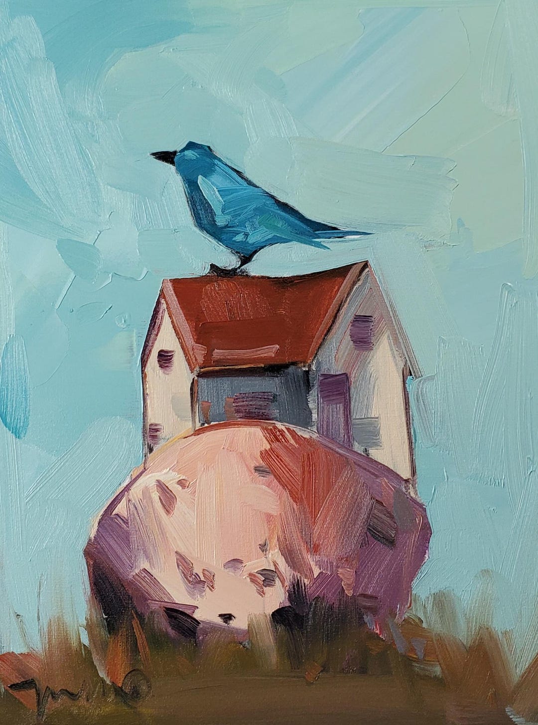 Jose Trujillo Large 16x20 Signed Print Impressionist Bird House With ...