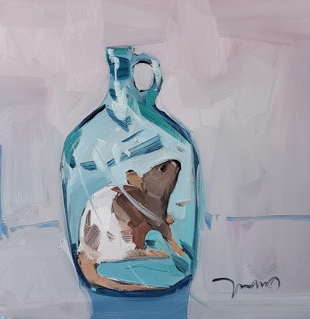 Rat in Glass Jar PRINT of Oil Painting by Artist Jose Trujillo 16x16 - Etsy