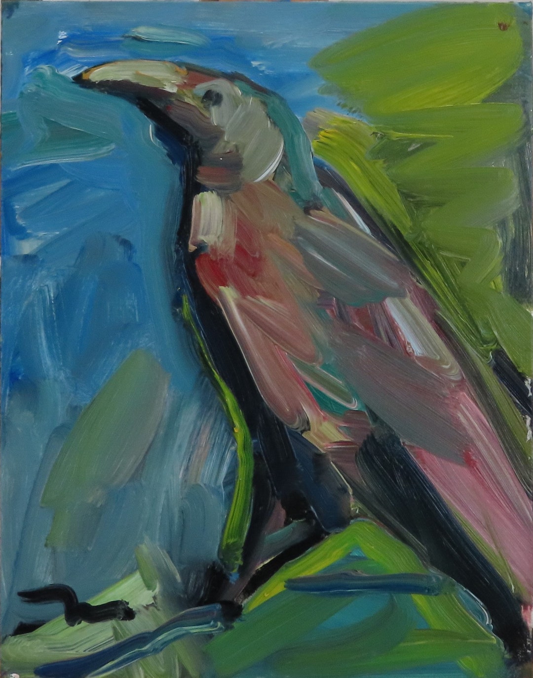 Jose Trujillo Original 11x14 Impressionist Oil Painting Brown Raven ...
