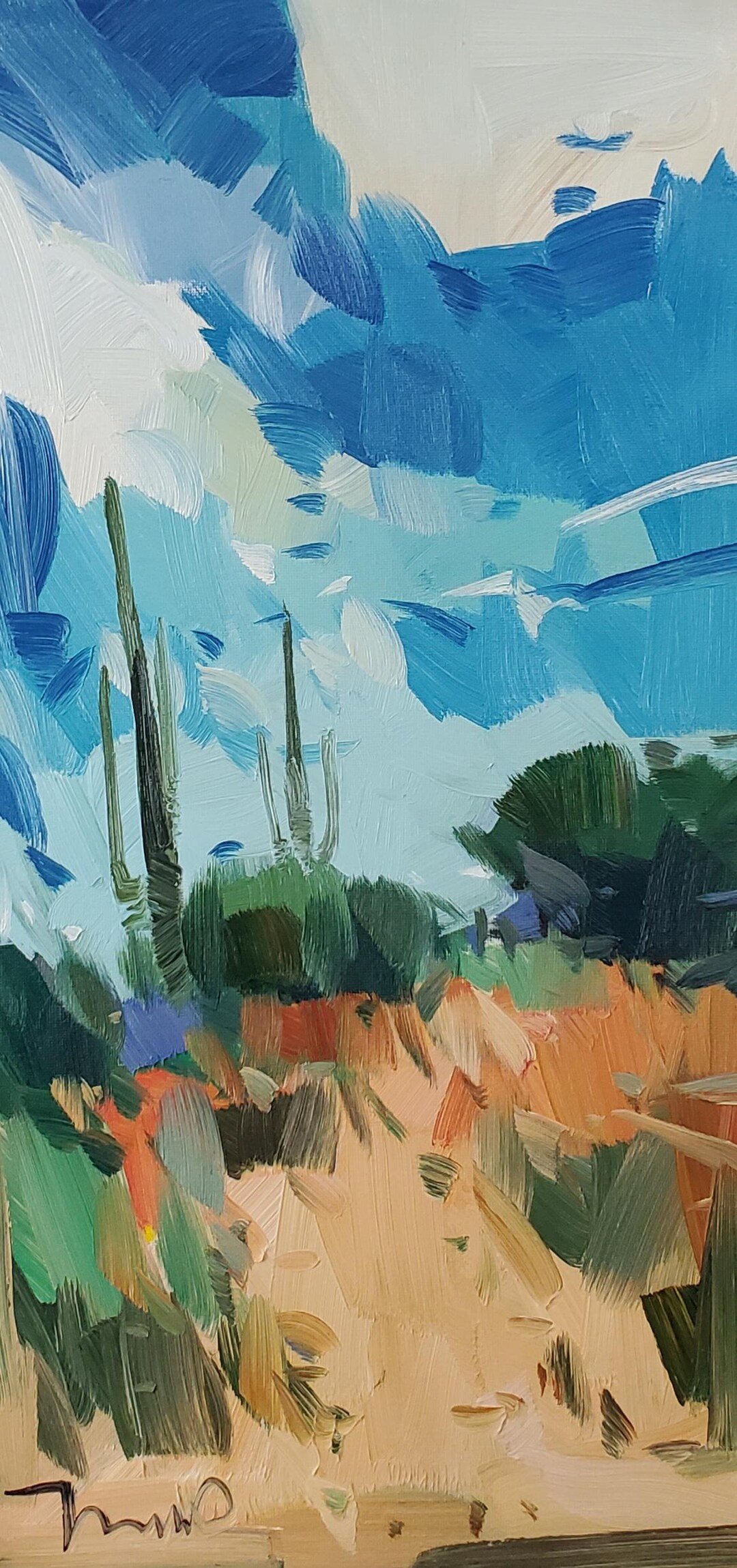Hillside Clouds 12x24 Art PRINT of Painting by Artist Jose Trujillo - Etsy