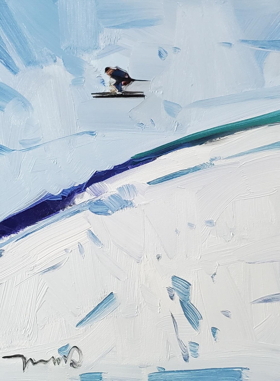 Ski Jump Art PRINT of Oil Painting by Artist Jose Trujillo 16x20 - Etsy