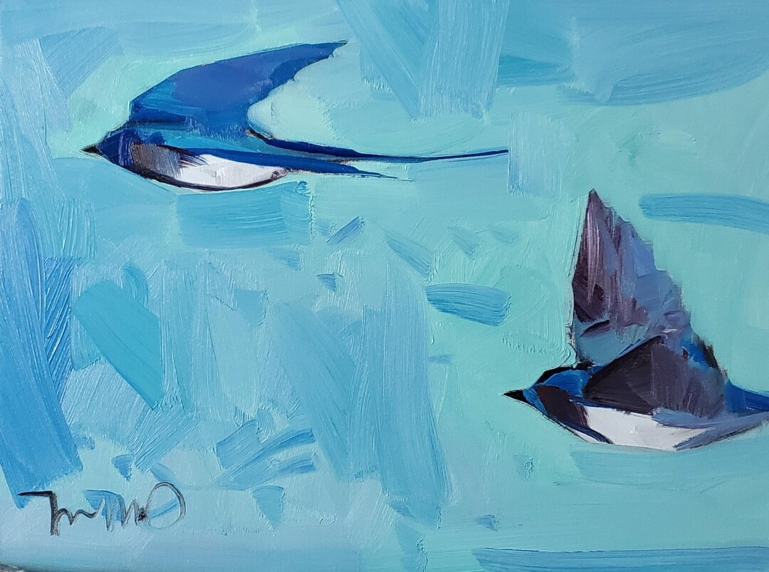 Birds Flying Art PRINT of Painting by Artist Jose Trujillo 16x20 - Etsy