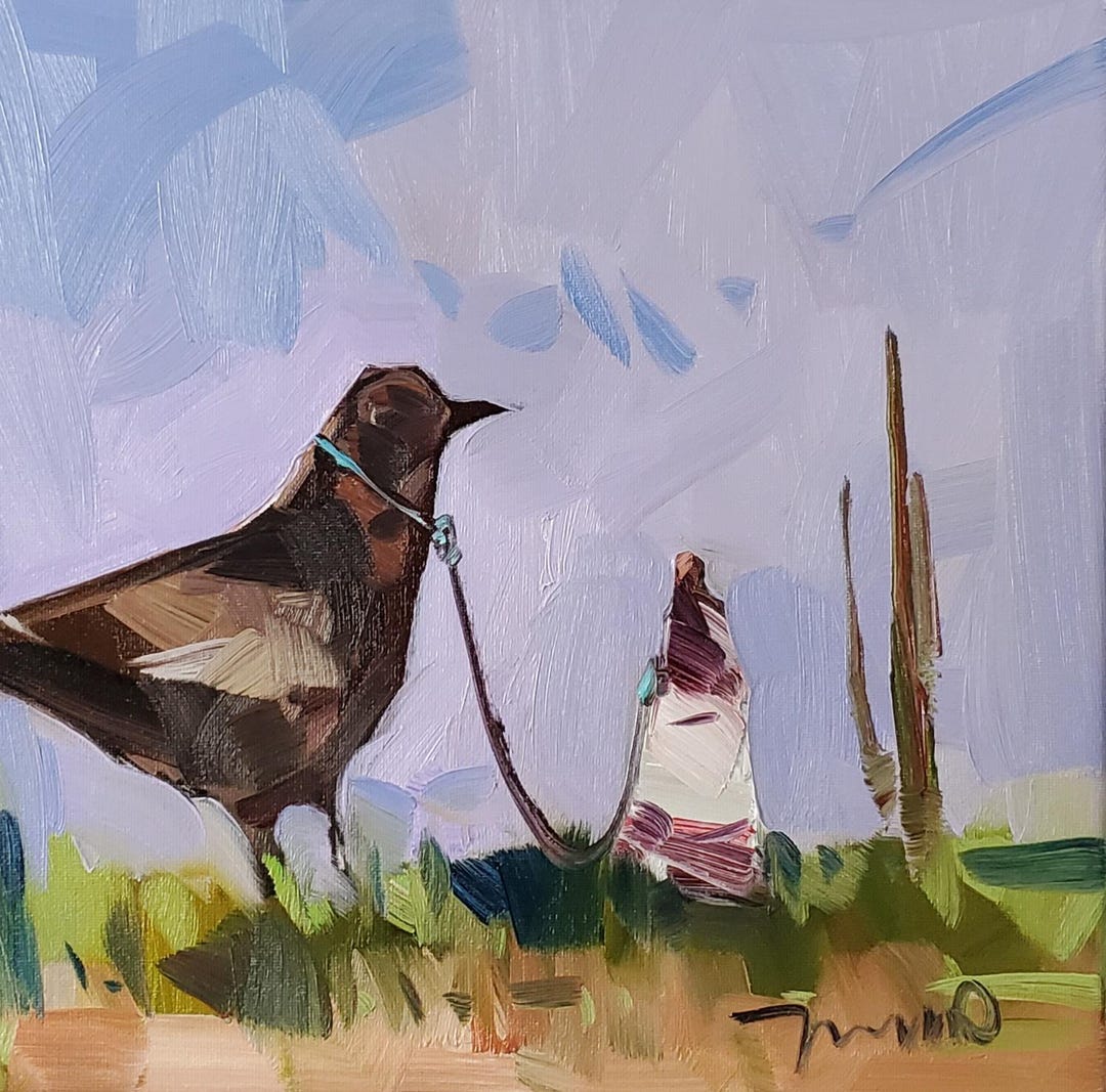 Surrealist Giant Bird Art PRINT by Modern Artist Jose Trujillo 16x16 - Etsy