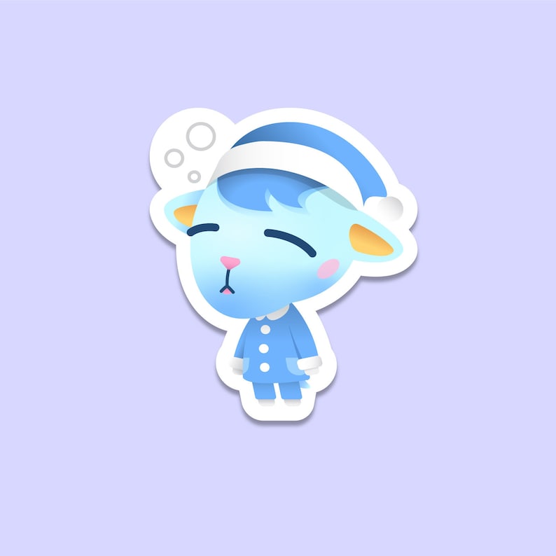 Sherb Cute Vinyl Sticker Animal Crossing | Etsy